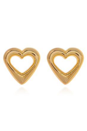Blumarine Heart-shaped Earrings, Womens, Gold