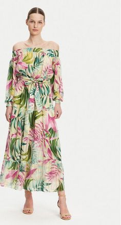 Guess Sommerkleid W5GT16 WH9Z2 Bunt Regular Fit