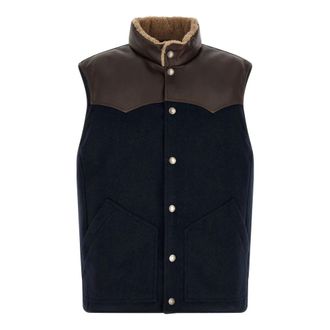 Brunello Cucinelli Wollgef&uuml;tterte Weste - - Jackets - Herren - Blau - L
