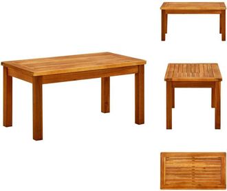 vidaXL Garten-Couchtisch 70x40x36 cm Massivholz Akazie - Gartentisch - Holzm&ouml;bel - Esszimmertisch - Outdoortisch - Balkontisch