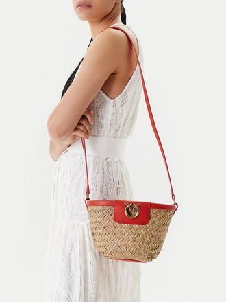 Pinko Handtasche PINKO Love Summer Bucket PE 25 PLTT 103325 A1RL Beige