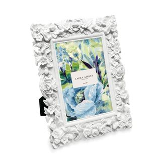 Laura Ashley Bilderrahmen aus Kunstharz, handgefertigt, mit Staffelei, für Tisch- und Wanddekoration, dekoratives Blumendesign, Fotogalerie, Kunst und mehr, 12,7 x
