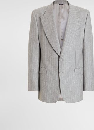 Dolce & Gabbana Sakko Martini Aus Flanell In Nadelstreifenoptik - Mann Anz&uuml;ge Und Blazer n/d 56
