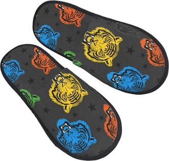 Generic Respirant Pantoufles Hommes Tigre Pantoufles Maison Confortable Chaussons en Feutre pour Ext&eacute;rieur Femme Homme M