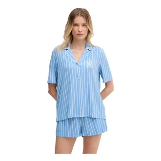 Karl Lagerfeld Femme, V&ecirc;tements de nuit et de d&eacute;tente, Bleu, Taille: 36 FR Ensemble de pyjama Hotel Karl