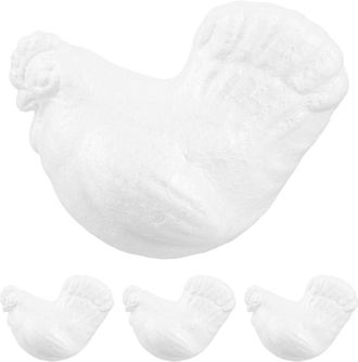 BESTONZON Supvox 4st&uuml;cke Wei&szlig;es Schaumstoffhuhn-Modell Bastelhuhn-Figur K&uuml;nstliches Huhn F&uuml;r Garten Sammlerst&uuml;ck Bauernhoftier Modellierschaum-tierfigur Wei&szlig;er 