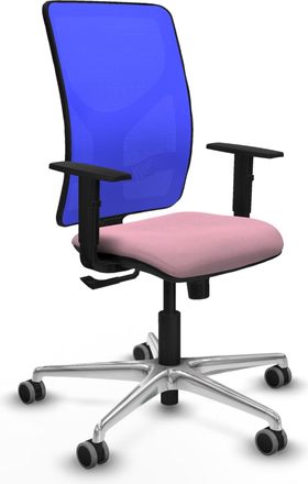 Piqueras y Crespo Computerstuhl mit 1D-Armlehnen, h&ouml;henverstellbare Lendenwirbelst&uuml;tze, ausgestattet mit 3 Positionen und Schneideschaum, mit Rollen von 65 mm, Parkett,