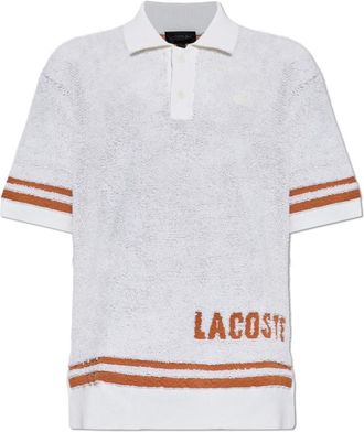 Lacoste Homme, Tops, Blanc, Taille: ONE Size Pull Col Polo en Maille Bouclette Runway
