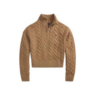 Polo Ralph Lauren Pull col camionneur demi zip - - Knitwear - Damen - Braun - S