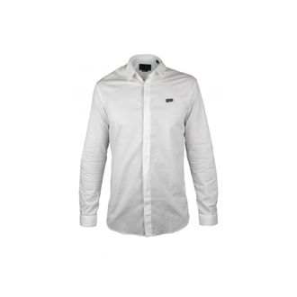 Philipp Plein Homme, Chemises, Blanc, Taille: L Diamond Cut LS Iconic Shirt