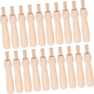 NUOBESTY 20stücke Nadelfilzwerkzeuge Mit Holzgriff Filznadel-holzgriff Filznadelhalter Nadelfilzgriffe Wollfilzgriff Zum Stanzfilzen Zum Nadelfilzen Holznadelh