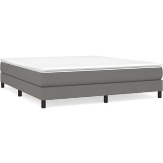 vidaXL Cadre de lit sans matelas gris fonc&eacute; 180x200 cm tissu Vidaxl