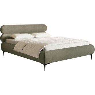 Selsey Selsey Roule Cord - Polsterbett 180x200 mit Cordstoff und goldfarbenen F&uuml;&szlig;en, Olivgr&uuml;n