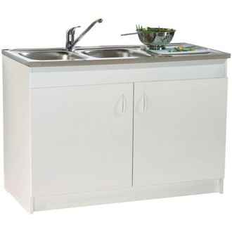 Neova Meuble sous-&eacute;vier m&eacute;lamin&eacute; SIMHYDRO 2 portes 900X600mm - N&Eacute;OVA - S12N42090H
