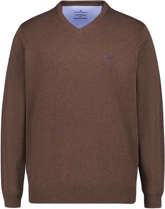 Fynch-Hatton Fynch-Hatton Herren Pullover braun Baumwolle unifarben