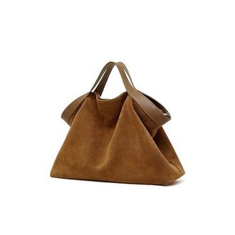 Generic Sac &agrave; main bandouli&egrave;re en cuir su&eacute;d&eacute; pour femme, avec poign&eacute;e sup&eacute;rieure, style r&eacute;tro et souple, id&eacute;al au quotidien