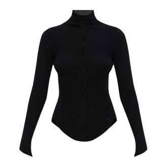 Courrèges Damen, Strickwaren, Schwarzk, LGröße