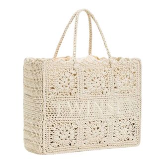 Twinset Femme, Sacs, Beige, Taille: ONE Size Bohémien Sac Shopper Crochet Beige