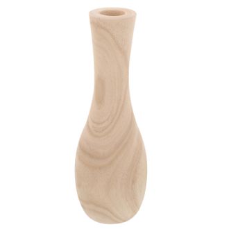 Happyyami ASAKKURA Holz Blumenvase Klein Tischvase aus Kiefernholz Dekorative Vase f&uuml;r Getrocknete Blumen Wohnraum und B&uuml;rodeko Moderne Tischdekoration