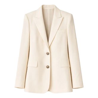 Pinko Pinko, Femme, Vestes, Beige, Taille: 38 FR Veste crois&eacute;e &agrave; effet rustique