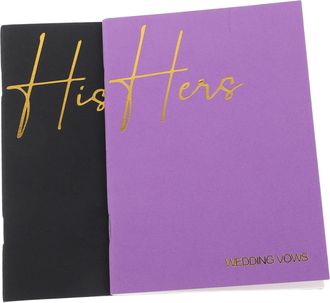 SOLUSTRE 2 Stück Elegantes Hochzeit Gelübdeheft Set mit Linierten Seiten zum Schreiben Emotionaler Eheversprechen Stilvolles Hochzeits Zeremonie Notizbuch für 