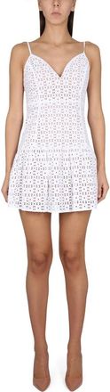 Michael Kors Femme, Robes, Blanc, Taille: 32 FR Eyelet Cotton Dress