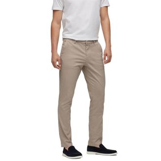 BOSS Herren Kaito1 Slim-Fit Chino aus elastischem Baumwoll-Mix Hellbeige 44