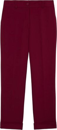 Oltre Cropped-Hose aus Cr&ecirc;pe-Stoff - - Trousers - Damen - Rot - 4XL