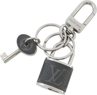 Louis Vuitton unisex, Pre-owned, Gris, Taille: ONE Size Porte-cl&eacute;s en toile Pre-owned