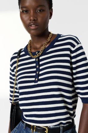 Gerard Darel Pull marin &agrave; manches courtes - LAINA - Marine