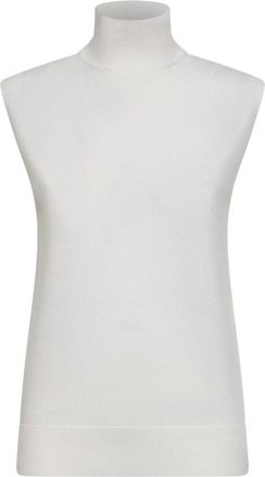 Toteme Femme, Pulls, Beige, Taille: 36 FR Sleeveless Fine Turtleneck