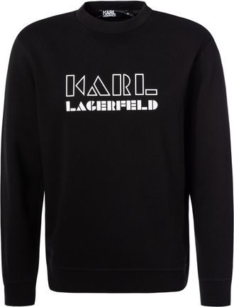 Karl Lagerfeld Herren Sweatshirt schwarz Logo und Motiv