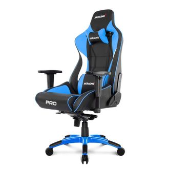 AKRacing Chair Master PRO Gaming Stuhl, PU-Kunstleder, Schwarz/Blau, 5 Jahre Herstellergarantie