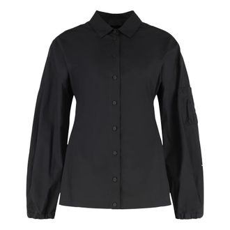 Moncler Femme, Blouses et Chemises, Noir, Taille: 38 FR Cotton Shirt