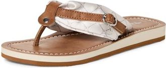 Tamaris Sandales plates pour femme 1-27109-42, Logo Cream, 38 EU