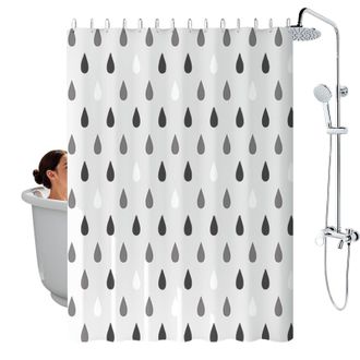 Generic Wasserdichte Duschverkleidung - strukturiertes Stoffmaterial, weiche waschbare Vorhangsperre | Hotel-Badewannen-Dekor, schimmelresistenter Schutz, Zub