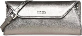 Francesco Biasia Femme, Sacs, Gris, Taille: ONE Size Pochette en cuir satin&eacute;