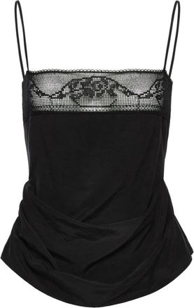 Magda Butrym Femme, Tops, Noir, Taille: 38 FR Top &agrave; Bordure en Dentelle