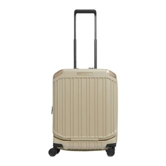 Piquadro unisex, Valises, Beige, Taille: ONE Size Valise cabine pour ordinateur avec deux ouvertures