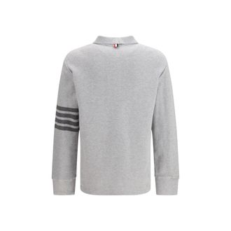 Thom Browne Mens Gray Cotton Polo Shirt