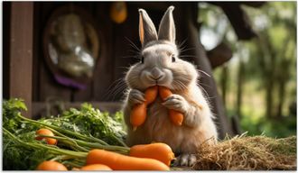 Wallario Herdabdeckplatte/Spritzschutz aus Glas, 1-teilig, 90x52cm, für Ceran- und Induktionsherde, Karottenliebhaber