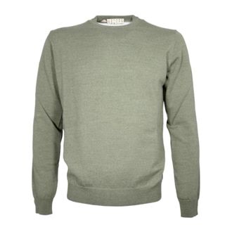 Cashmere Company Rundhals-Merinopullover - - Knitwear - Herren - Gr&uuml;n - L