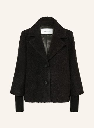 Comma Comma Boucl&eacute;-Jacke schwarz