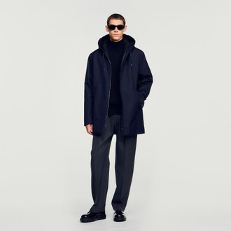 Sandro Wattierter Parka mit Kapuze