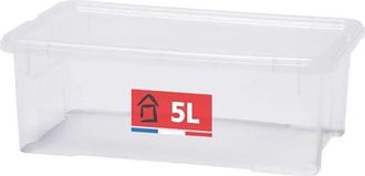 Sundis View Box, Aufbewahrungsbox mit deckel, 5L, transparentem Kunststoff, stapelbar, ideal f&uuml;r Kosmetika, Schmuck, Stifte und Filzstifte, N&auml;hzubeh&ouml;r, Perle