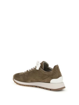 Brunello Cucinelli Womens Calf-Leather Sneakers Summer Torba Trainers