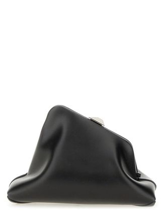 The Attico Womens Clutch Day Off Small Black Calf Bos Taurus Bags