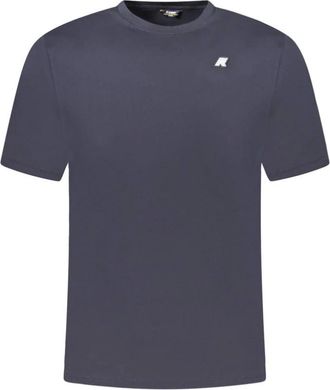 K-Way Homme, Tops, Bleu, Taille: XL T-shirt Homme en Coton Bleu avec Logo
