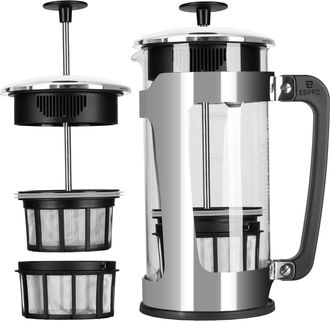 Espro P5 French Press Kaffeemaschine - Patentierter doppelter Mikrofilter f&uuml;r kaffee ohne Kaffeesatz, hitzebest&auml;ndige French Press aus extra dickem Borosili