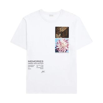 Dries Van Noten T-Shirt mit grafischem Print und Rundhalsausschnitt in Wei&szlig; - - Tops - Herren - Wei&szlig; - M